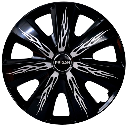 PRIGAN FIREBOLT BLACK SILVER WHEEL COVER (Set of 4) AVAILABLE IN 12,13 ...